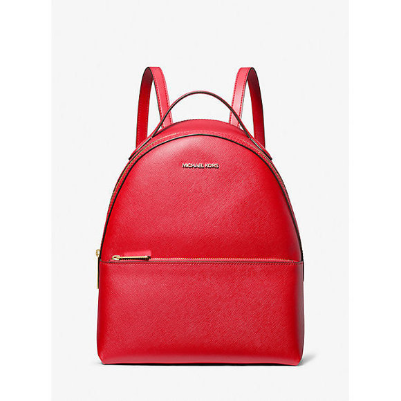Sheila Medium Faux Saffiano Leather Backpack